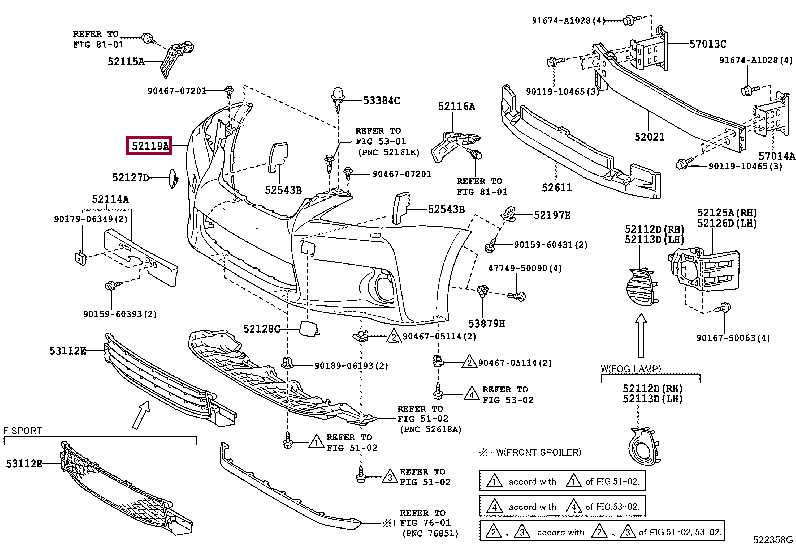 Оригинальные бампера Lexus CT 200h